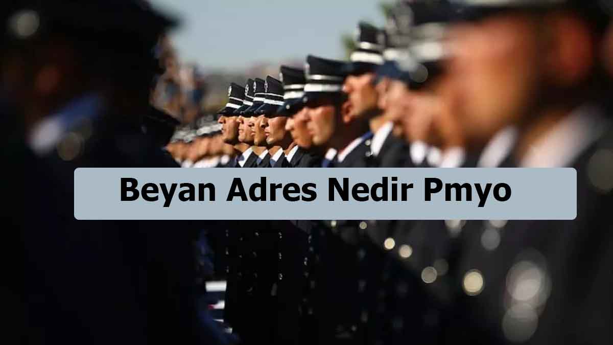 Beyan Adres Nedir Pmyo? Beyan Adrese Ne Yazılır? (Beyan Edilen Adres)